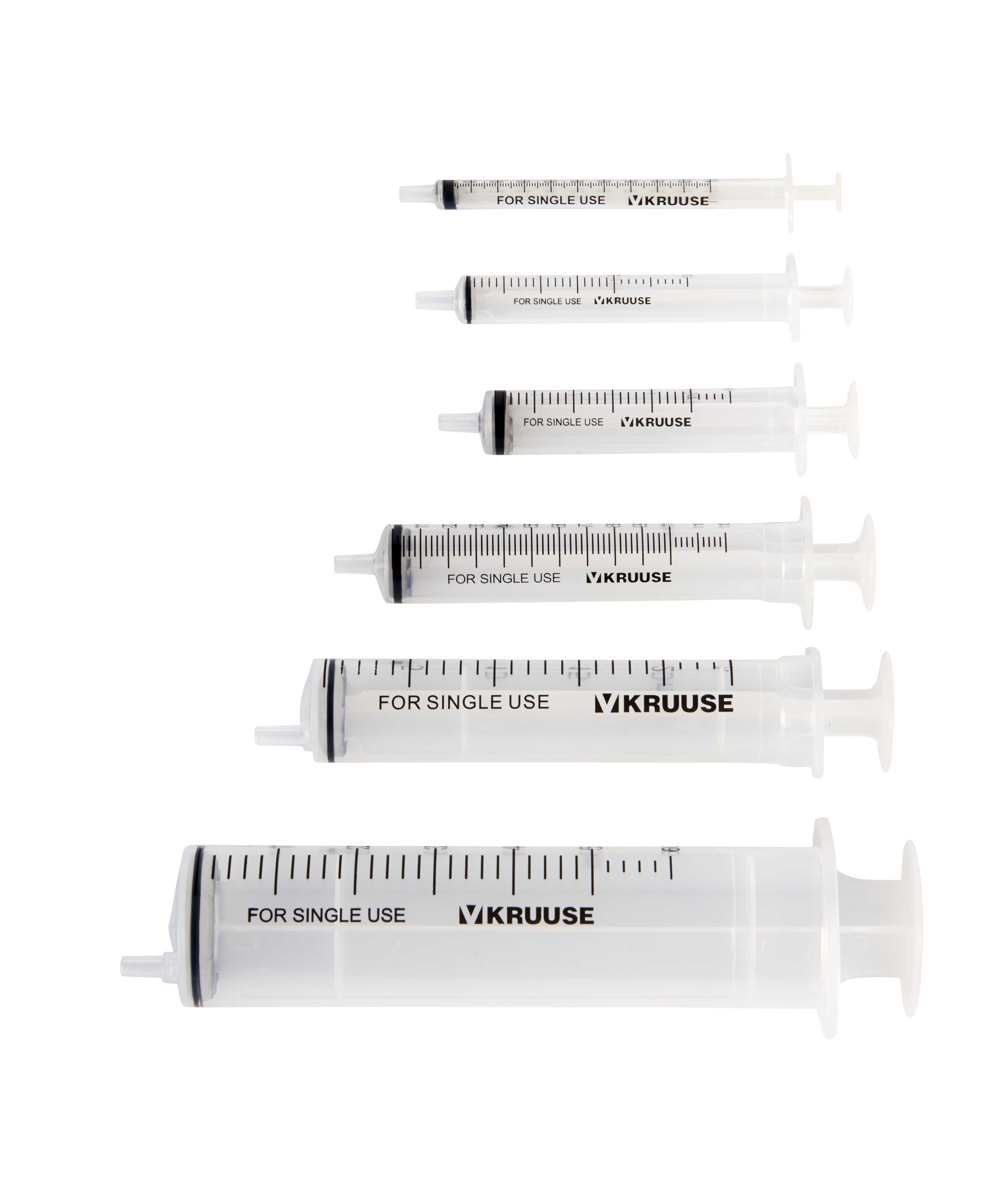 KRUUSE Disposable Syringe with Silicone O-ring, eccentric, 3