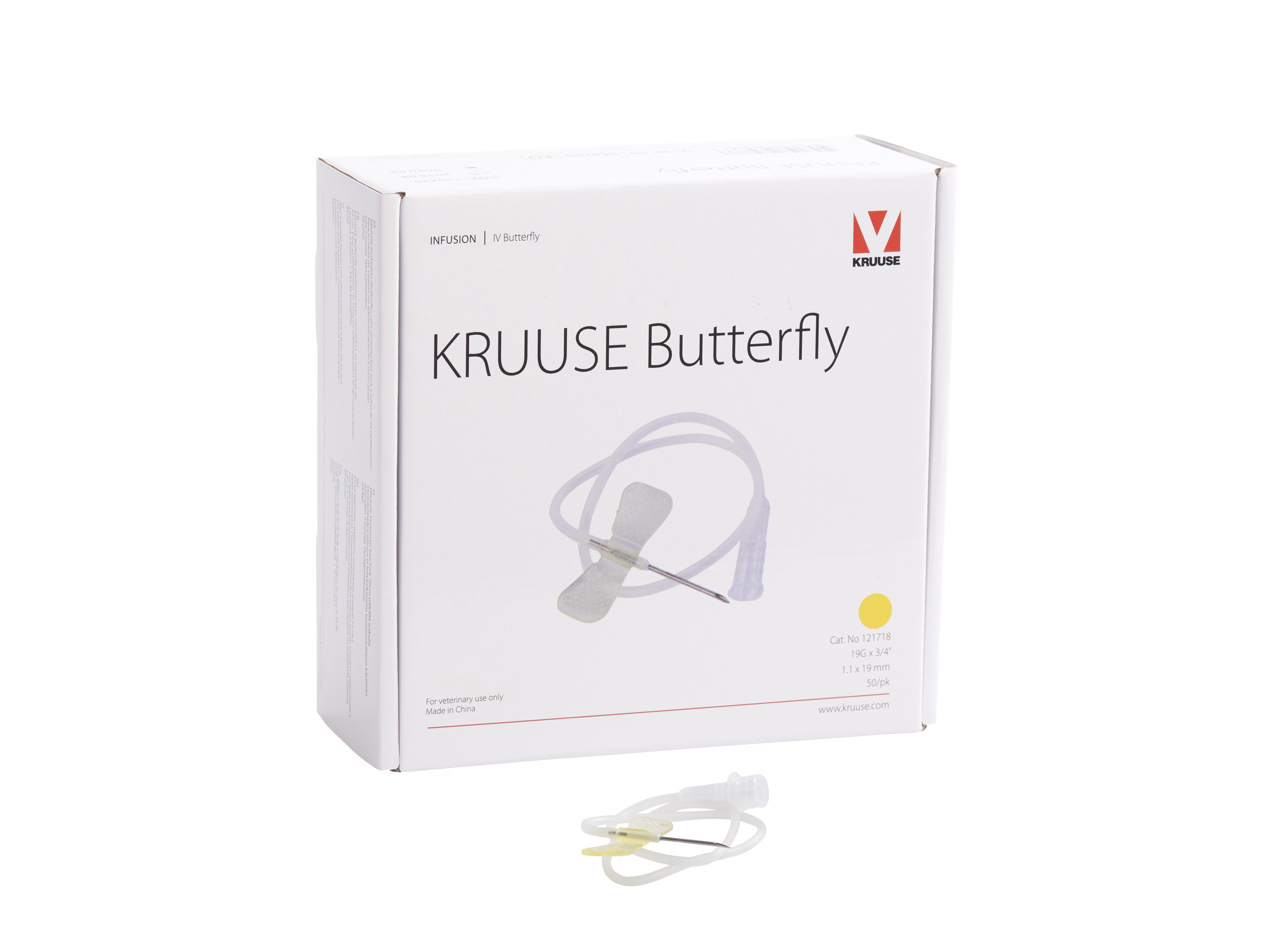 KRUUSE Butterfly 19G yellow, 50/pk
