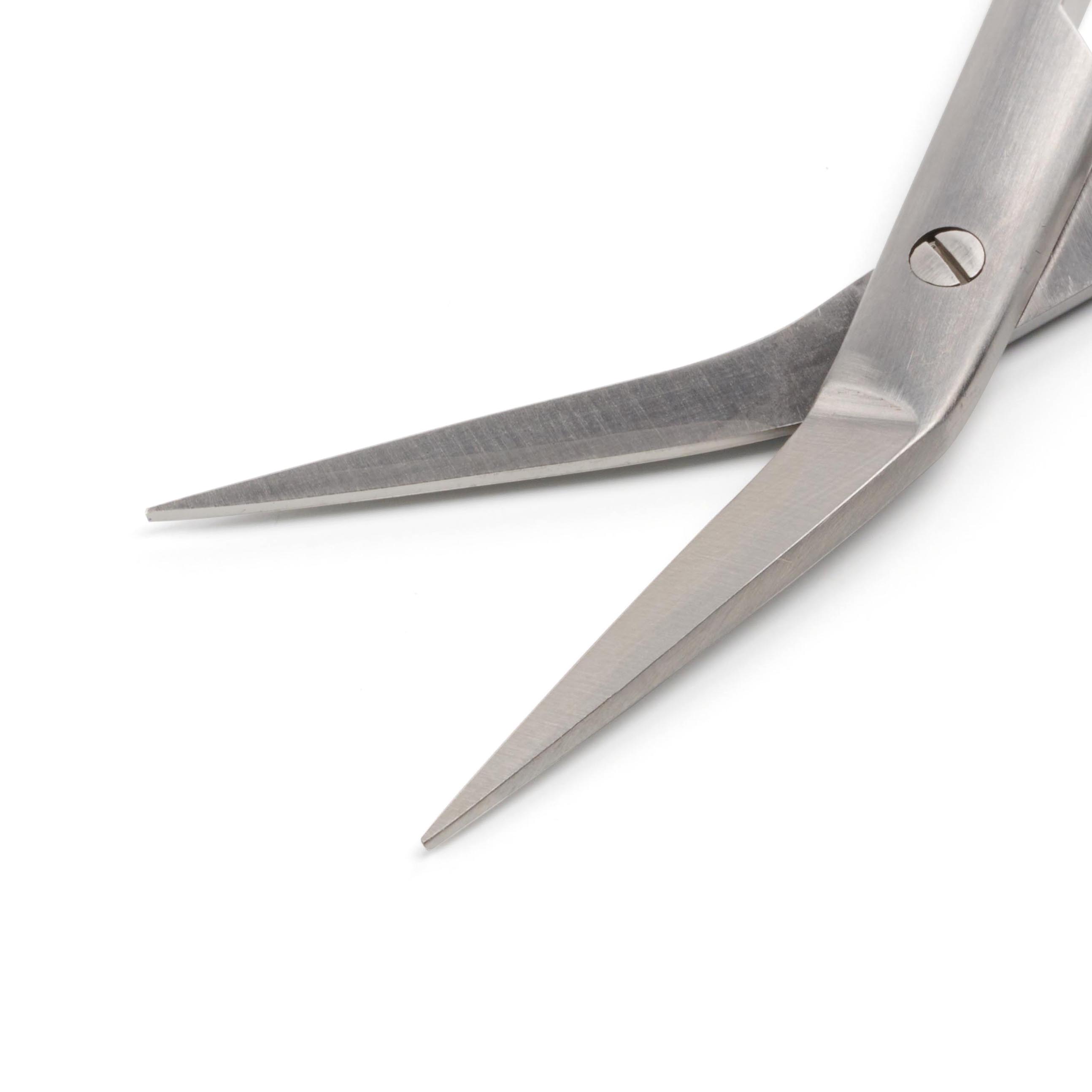 KRUUSE TC Gold SuperCut Iris Gum Scissors, 13 cm / 5.1", sharp/sharp, side angled