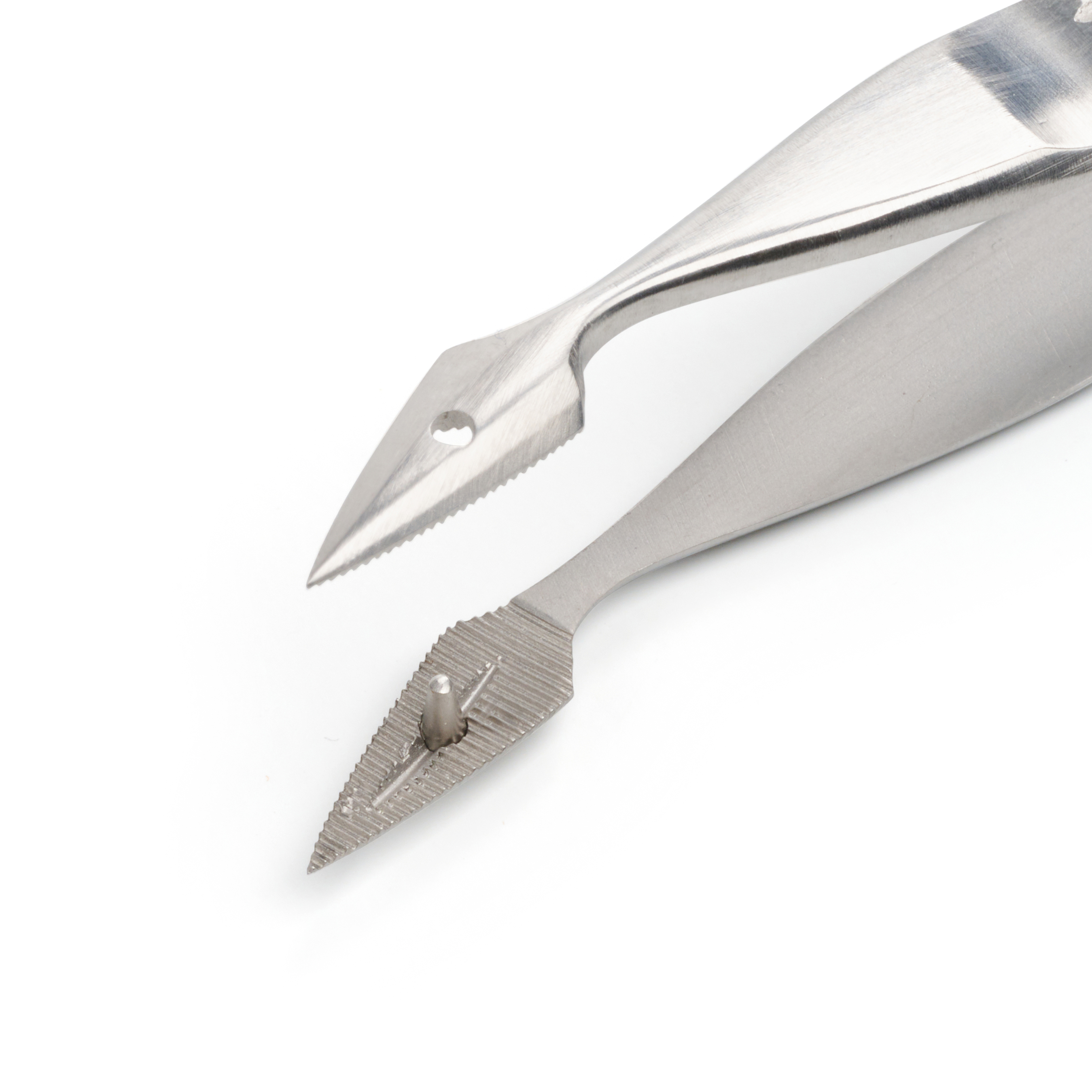 KRUUSE Walter-Carmalt Splinter Forceps, 10.5 cm / 4.1", curved