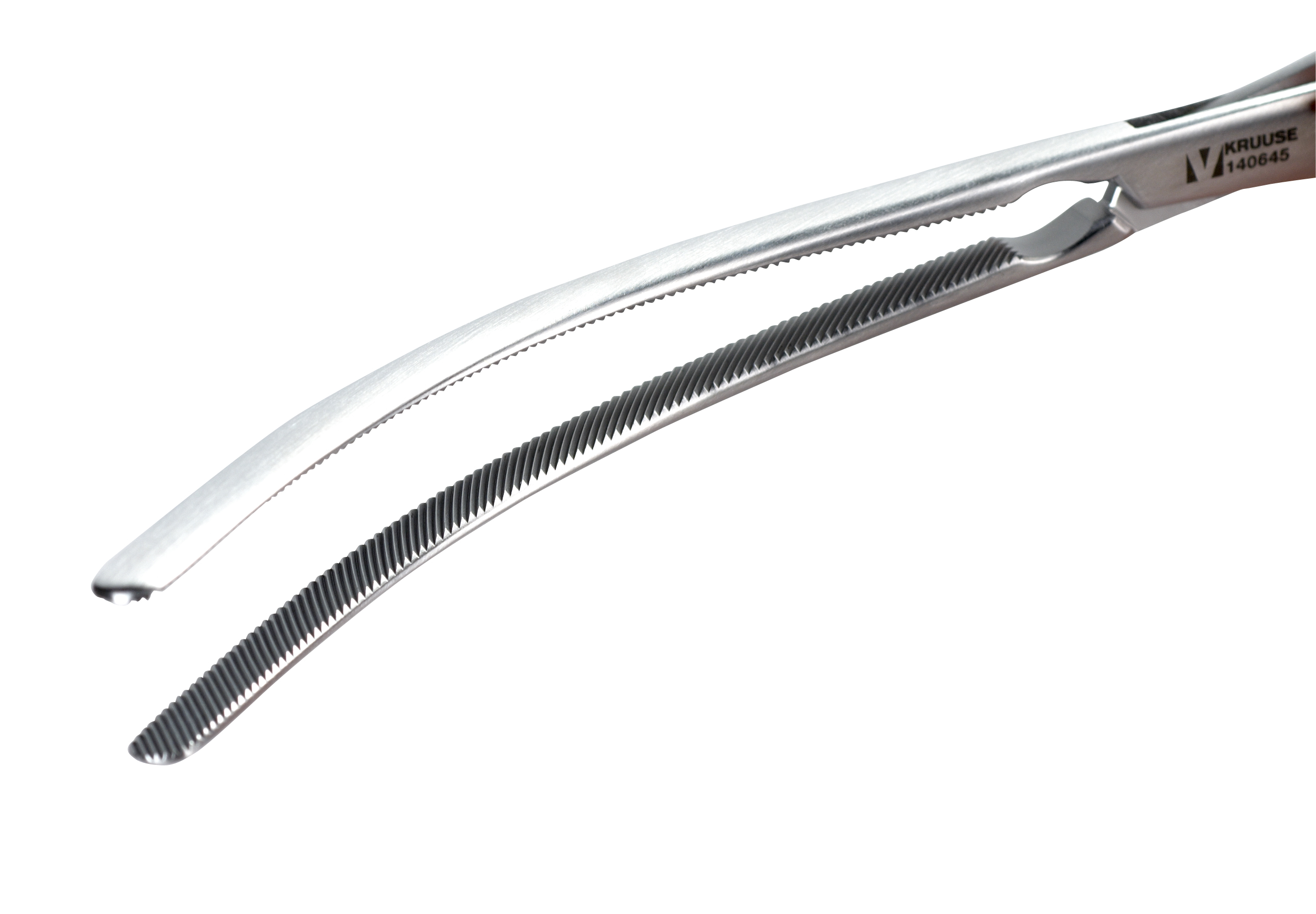 KRUUSE intestinal forceps curved, 23 cm