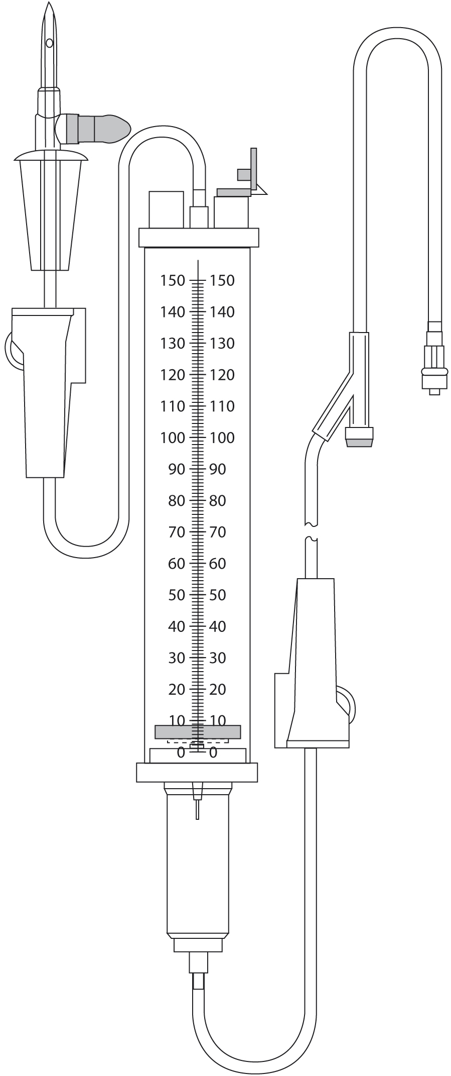 KRUUSE Burrette set 150ml sterile