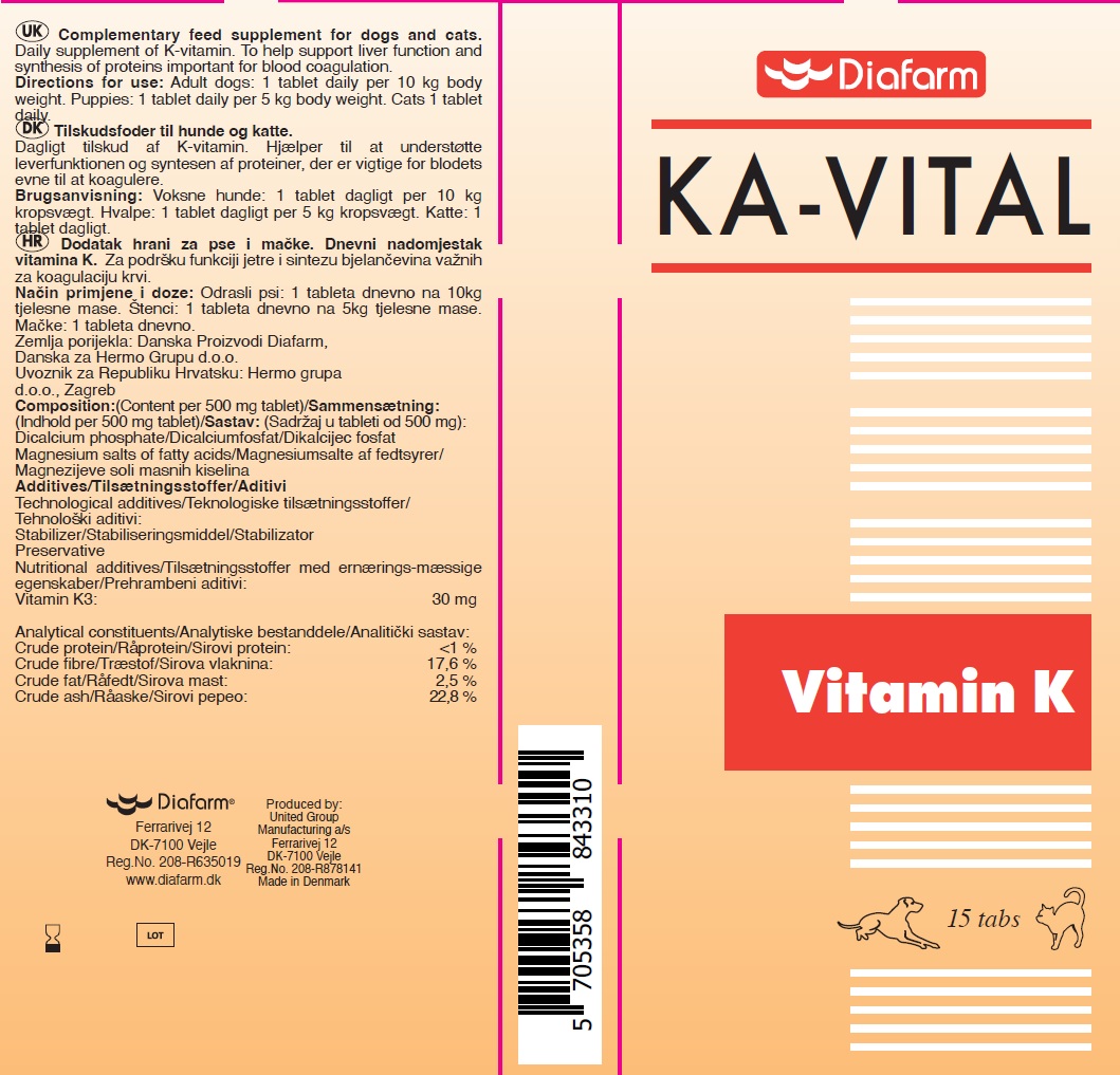 Diafarm KA-Vital tablets, 15 tablets